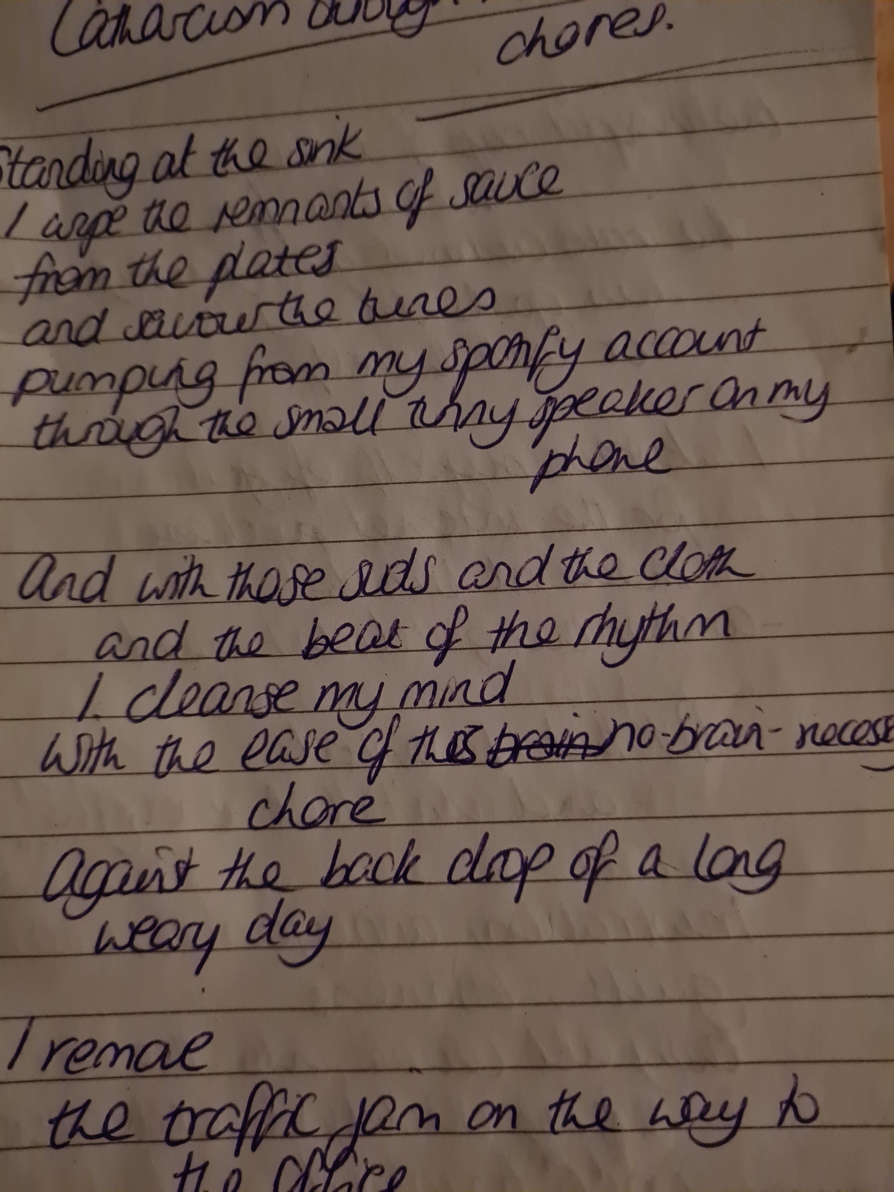 The catharcism of mind-numbing chores – Poetry for Dullards